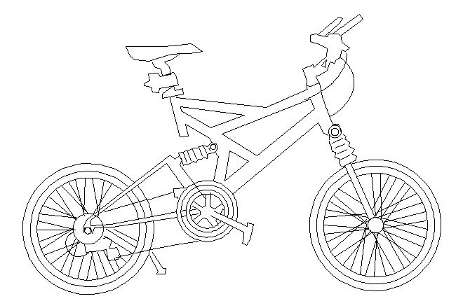 Bicycle 2d Cad Block Bicycling And The Best Bike Ideas Sketch Coloring Page